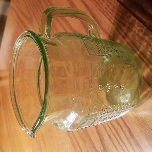 None | Dining | Vintage Green Depression Glass Pitcher | Poshmark